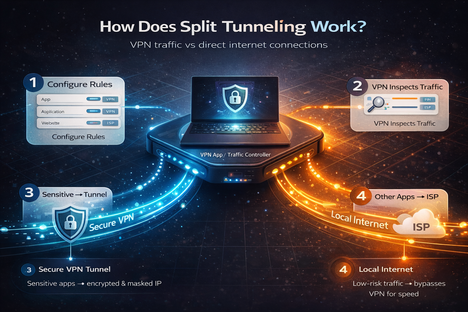 What Is Split Tunneling? How It Works & When to Use It (2026)